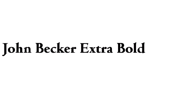 John Becker Extra Bold